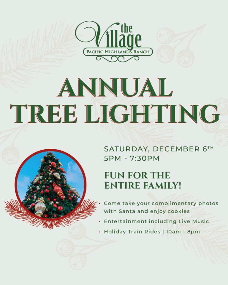 ANNUAL TREE LIGHTING | The Village at Pacific Highlands Ranch